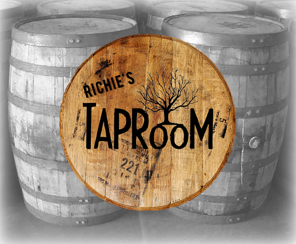 Craft Bar Signs | Taproom Oak Tree Personalized Bar Sign